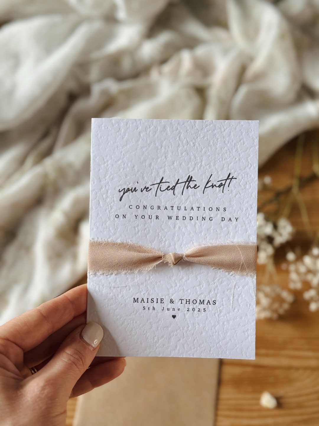 Personalised Wedding Card, to the Happy Couple, Newly Weds Card, New ...