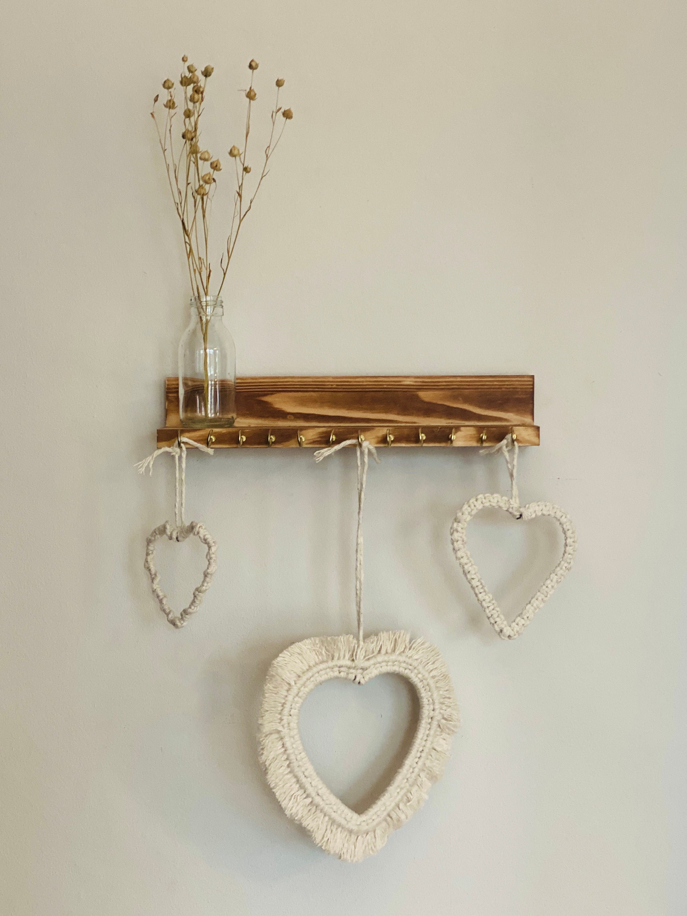 Handmade Macrame Heart Wall Hanging Macrame Hearts Home - Etsy