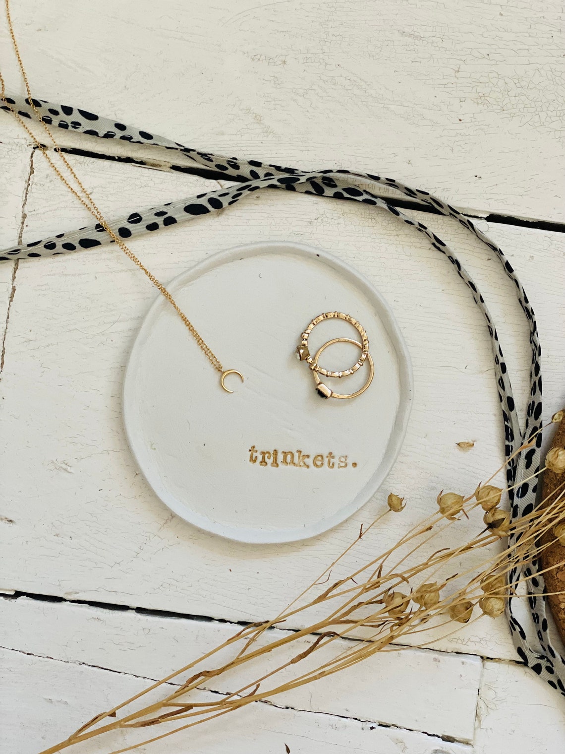 Personalised Trinket Dish Gift Handmade Clay Jewellery Tray | Etsy