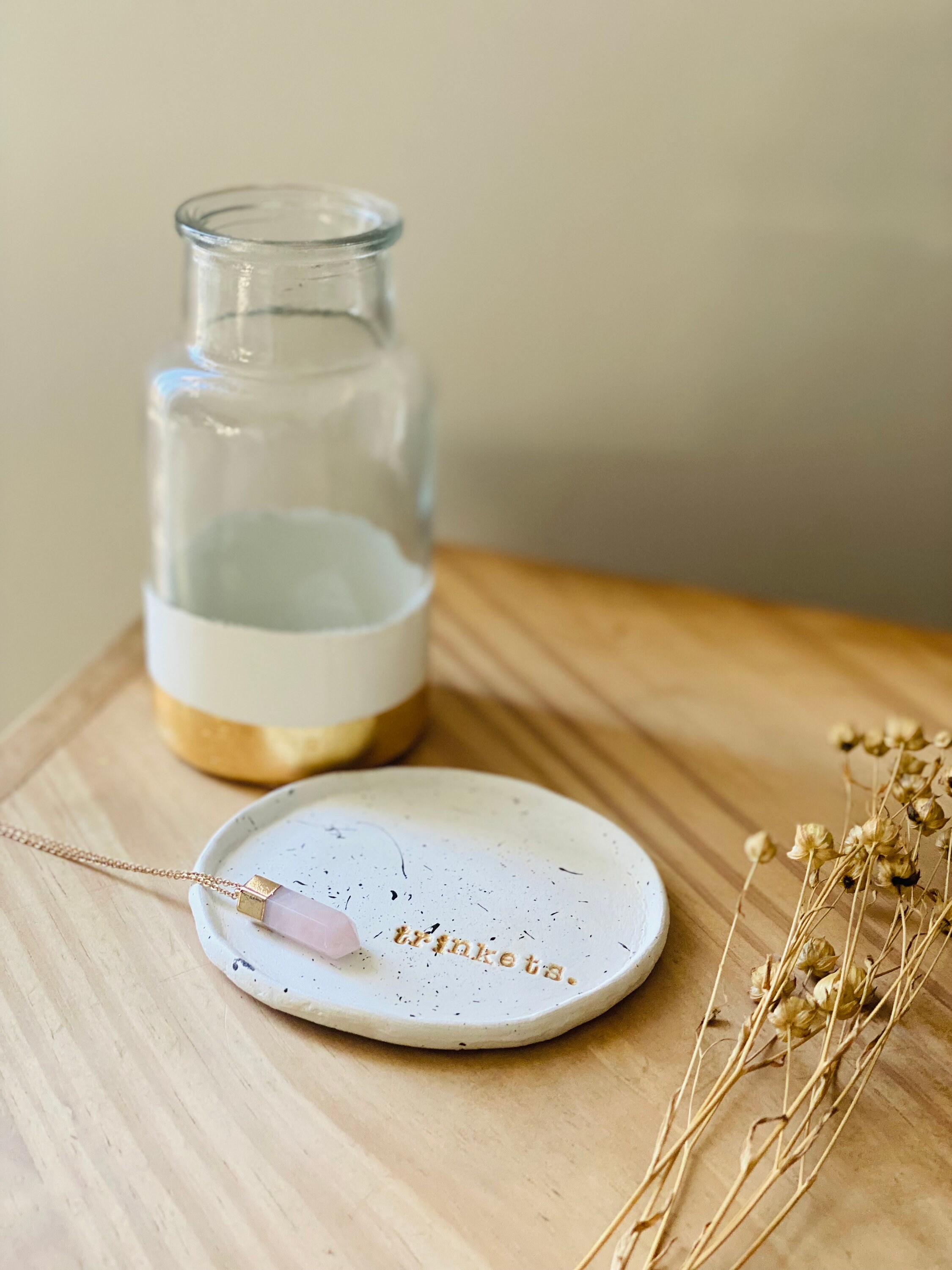 Personalised Trinket Dish Gift Handmade Clay Jewellery Tray - Etsy UK