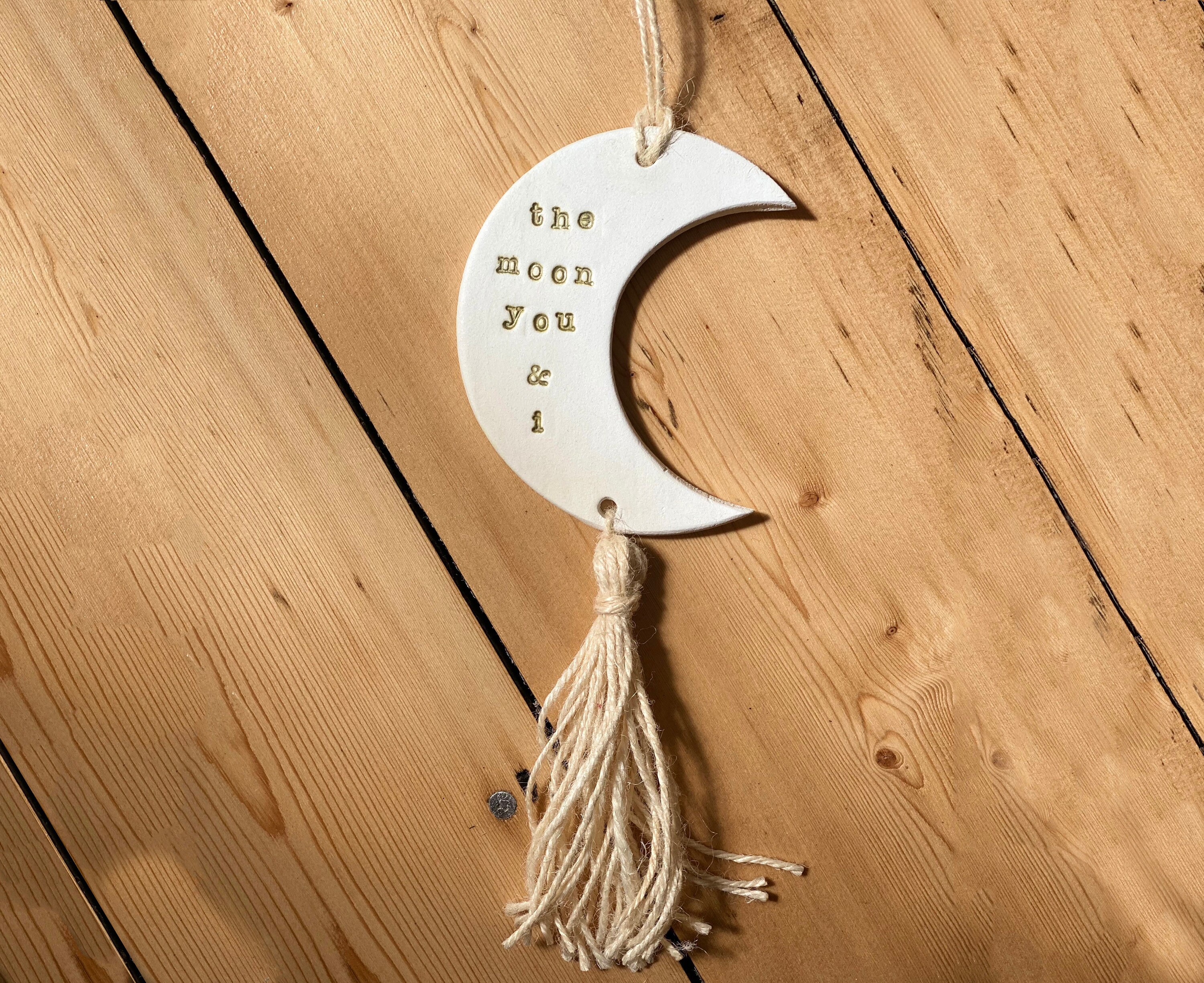 Personalised Moon Tassel Gift Clay Keepsake (personalised Keepsake ...