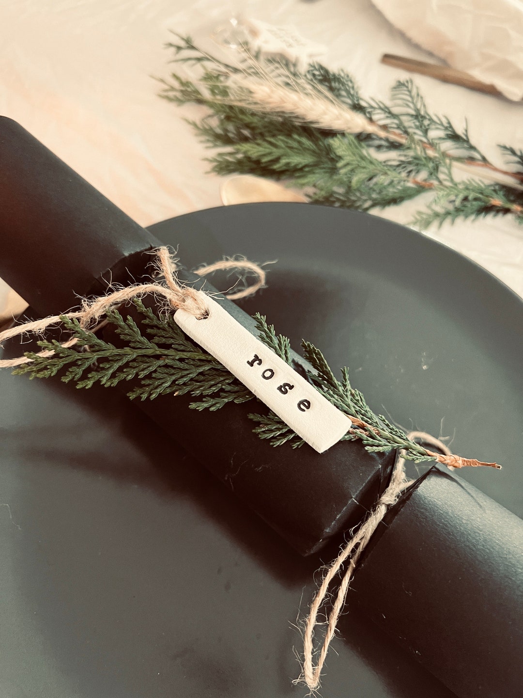 Personalised Christmas Cracker Tags - Table Place Names - Cracker ...