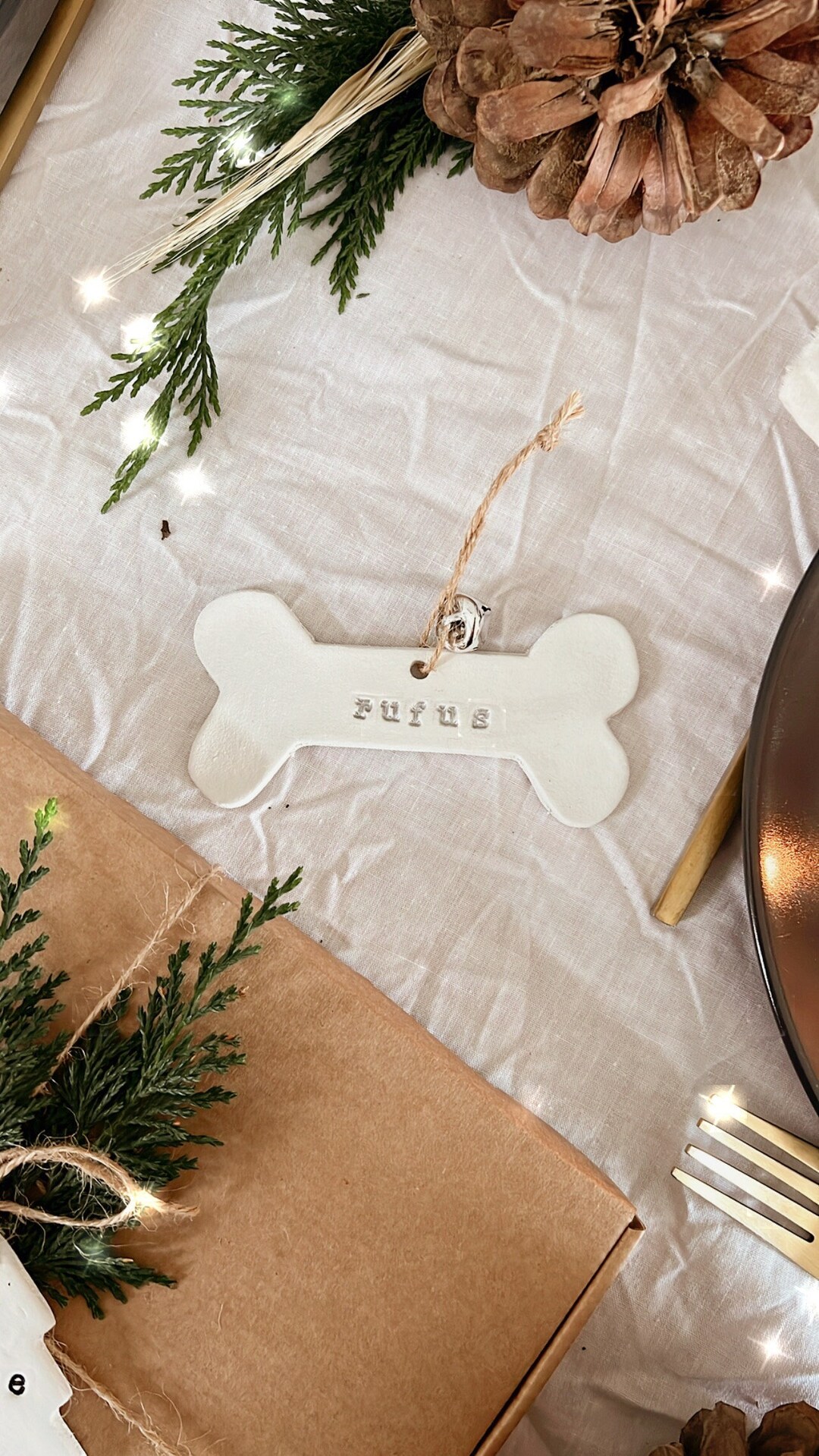 Personalised Dog Bone Clay Tree Decoration, Pet Christmas Decoration ...