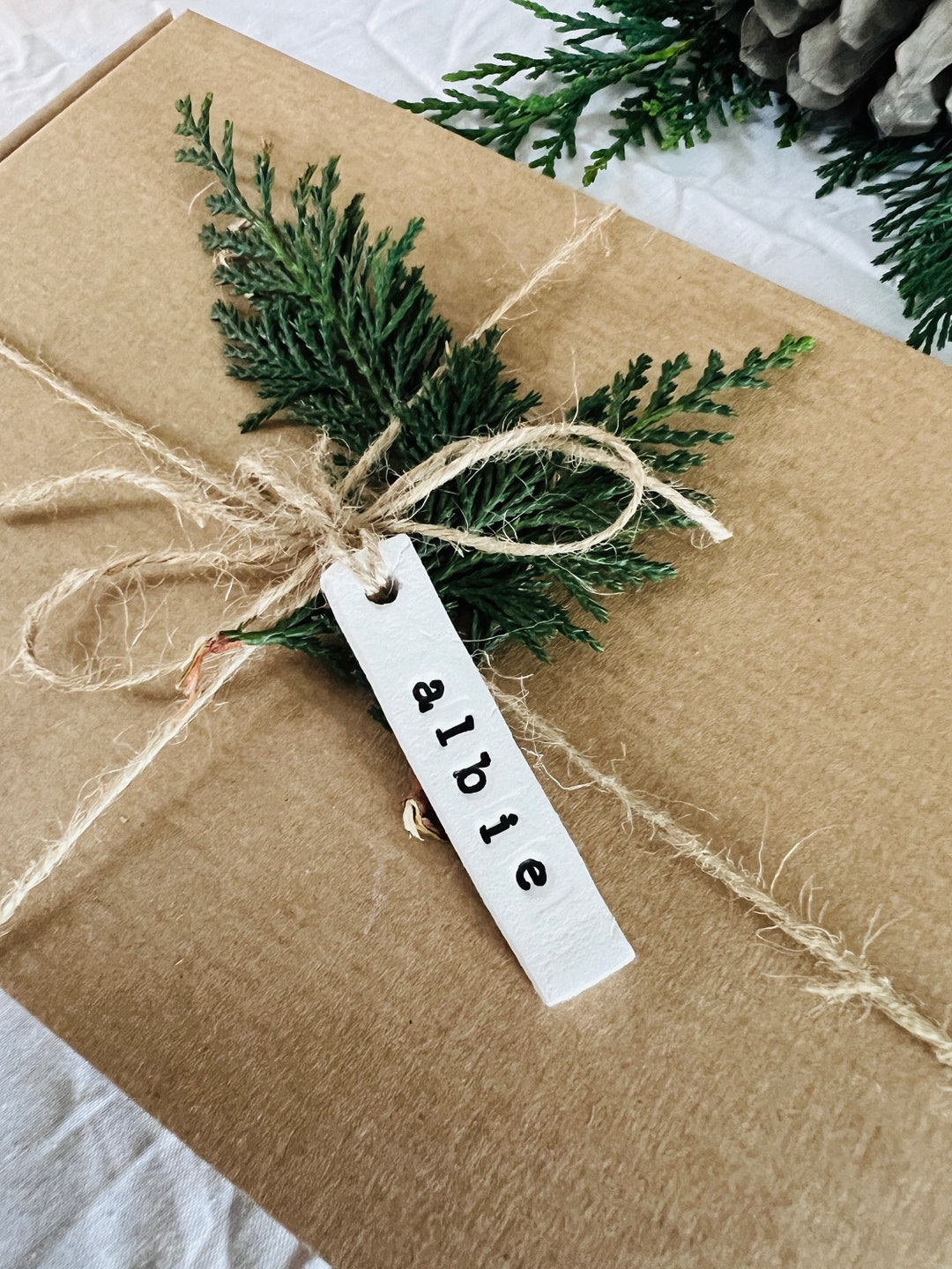 Personalised Christmas Clay Gift Tags - Personalised Xmas Gift Tag ...