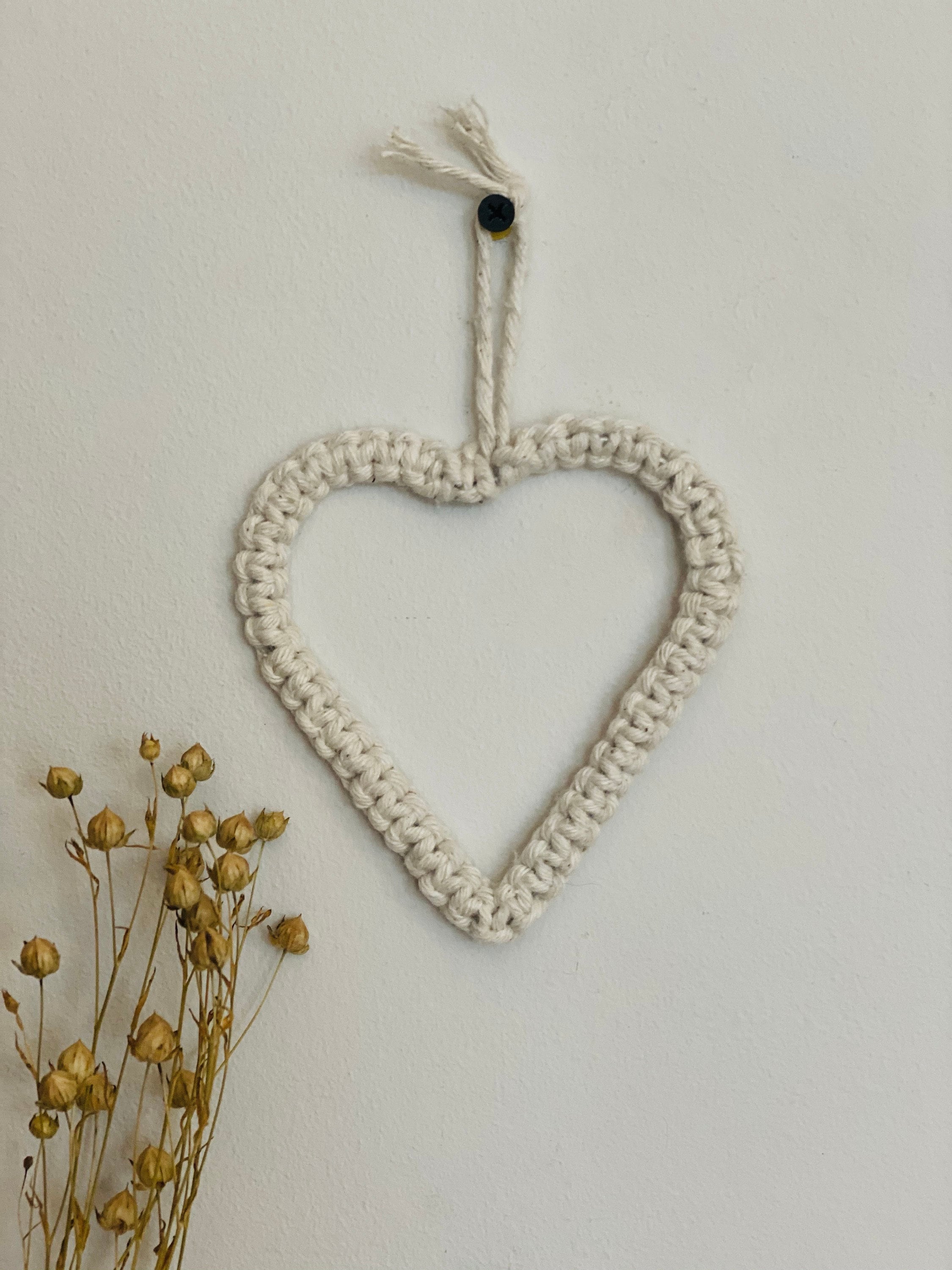 Handmade Macrame Heart Wall Hanging Macrame Hearts Home - Etsy