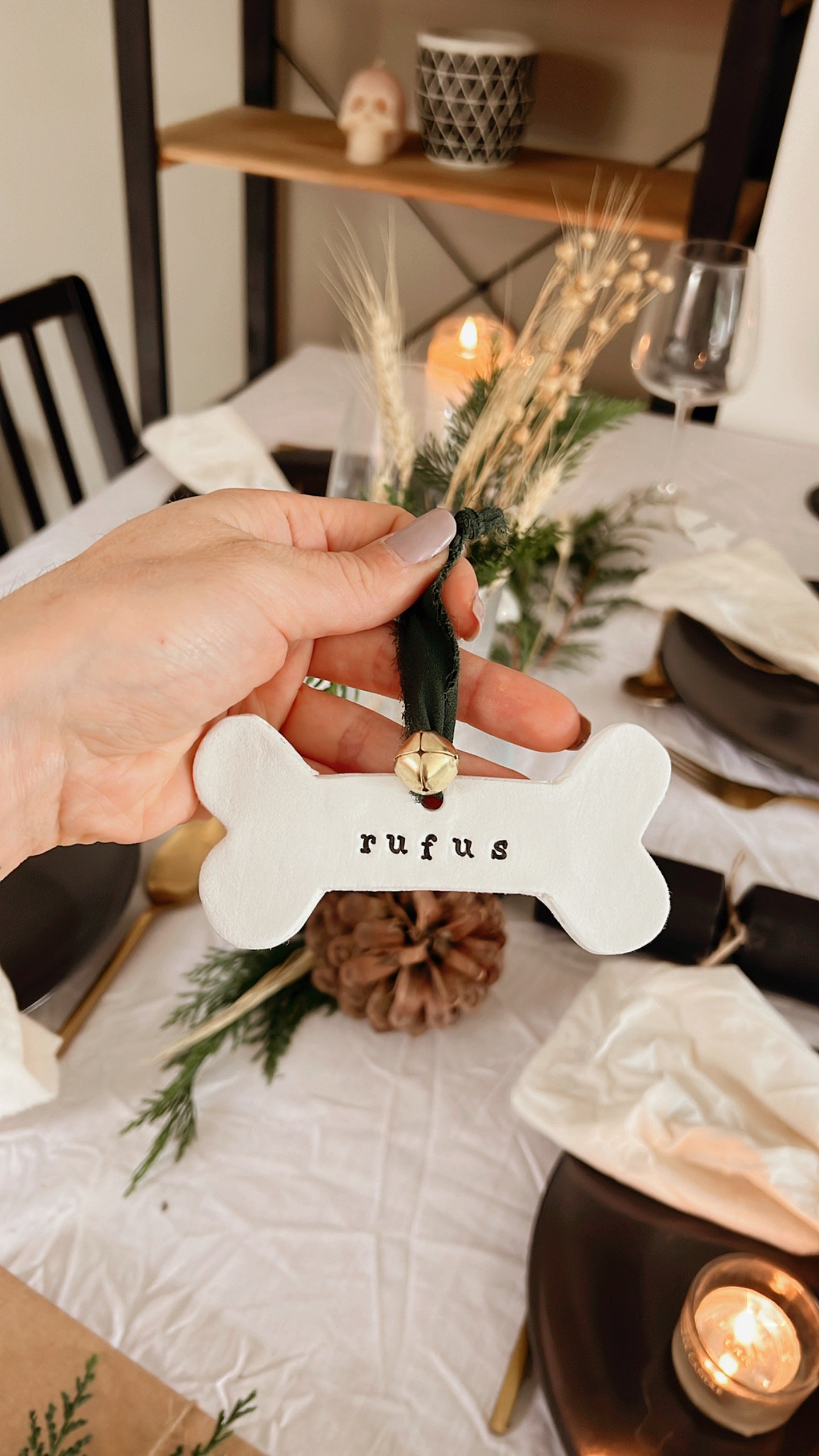 Personalised Dog Bone Clay Tree Decoration, Pet Christmas Decoration ...