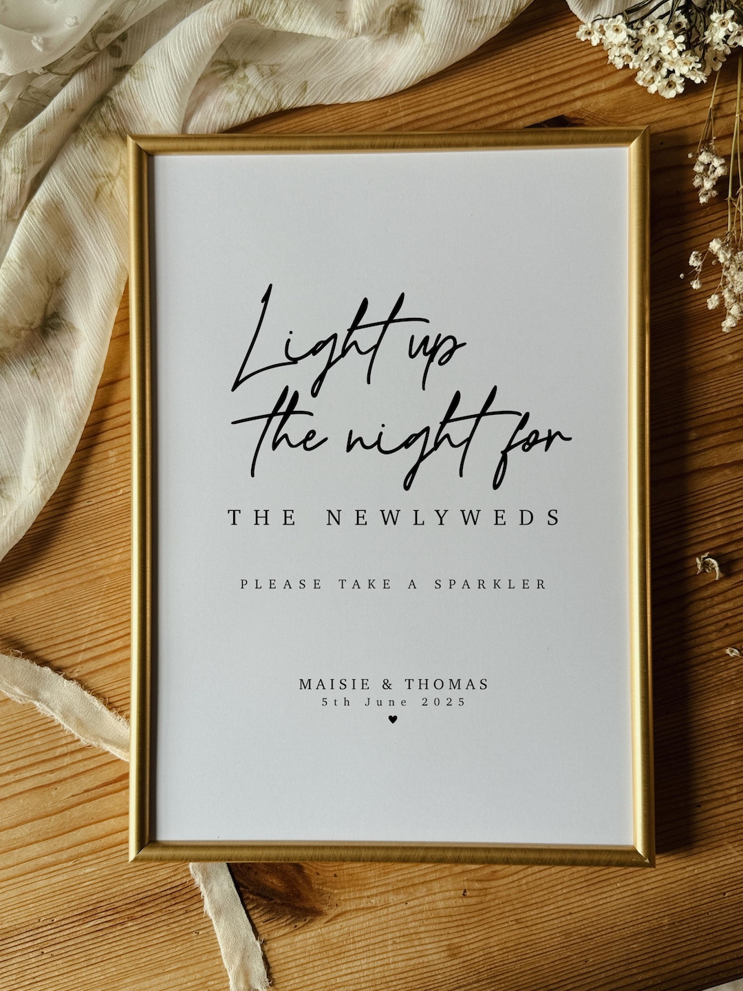 Sparklers Wedding Sign Print, Wedding Print, Printed Wedding Signage ...