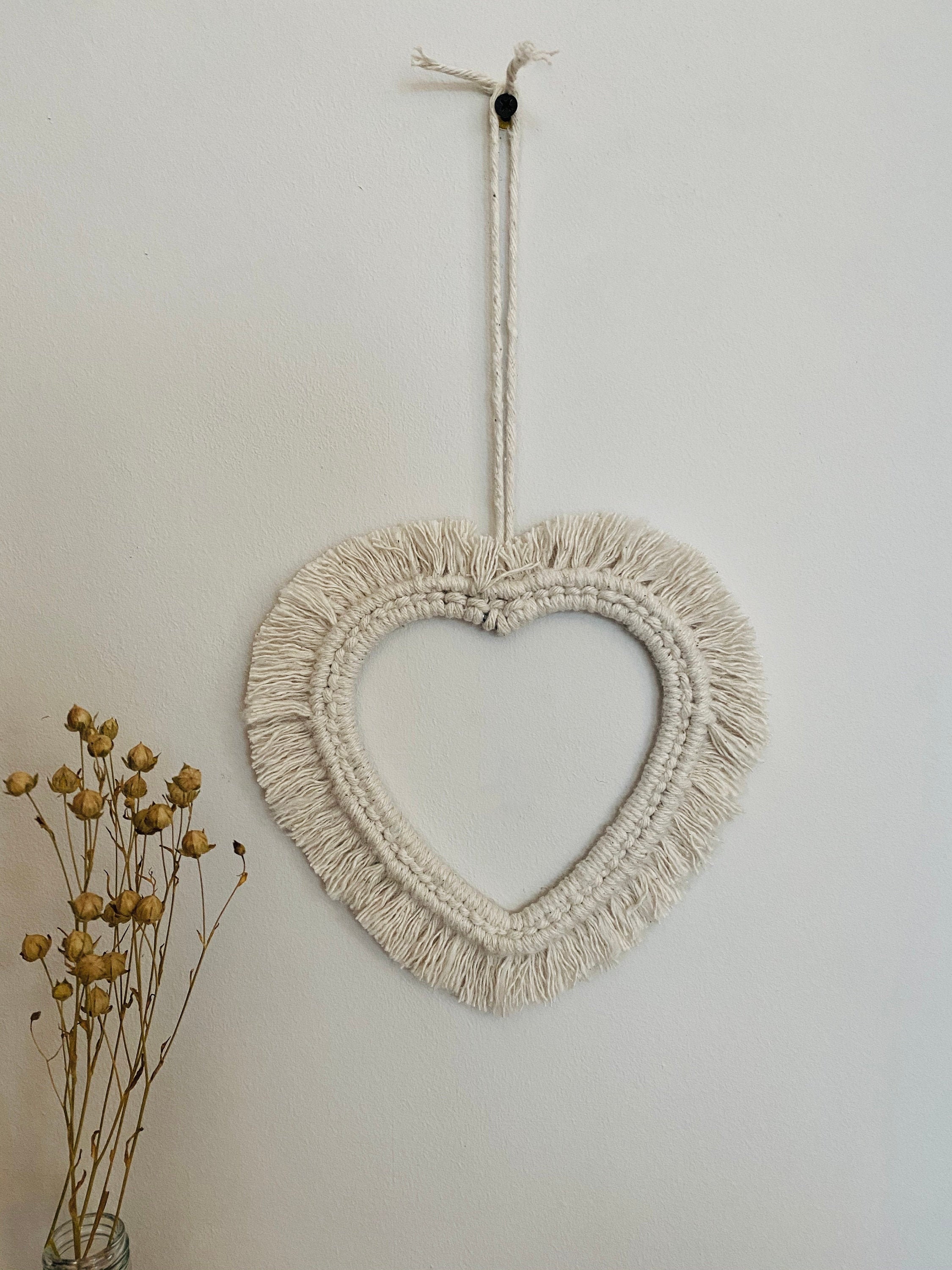 Handmade Macrame Heart Wall Hanging Macrame Hearts Home - Etsy