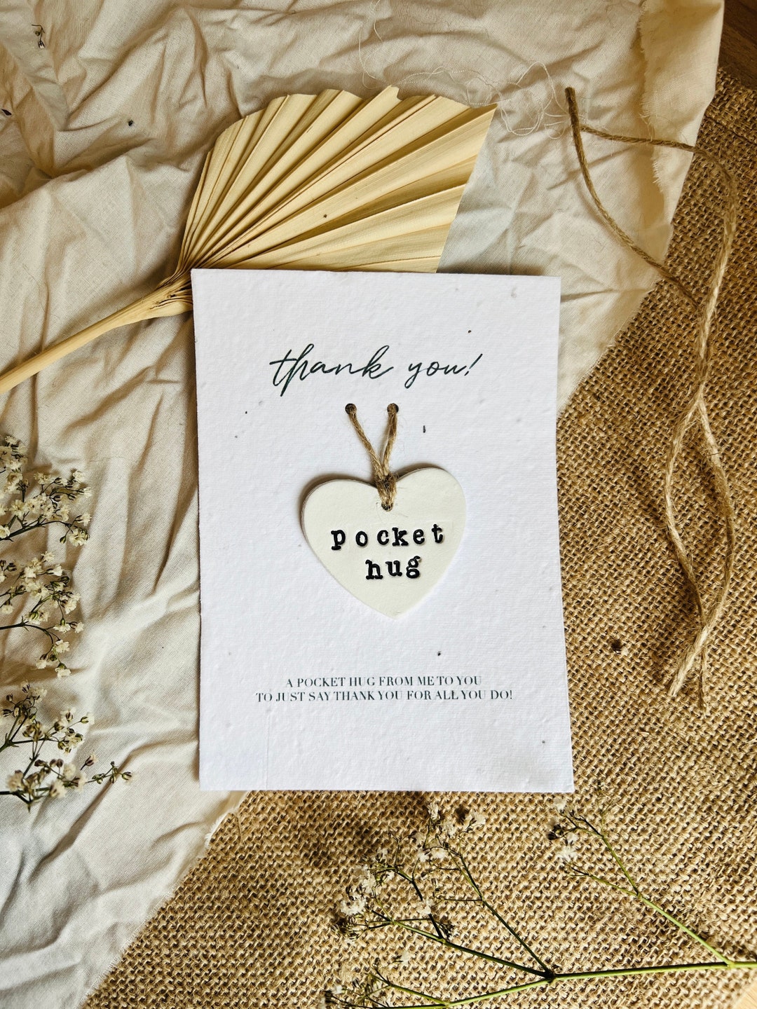 Pocket Hug Thank You Keepsake Token - Thank You Gift - Plantable Seed ...