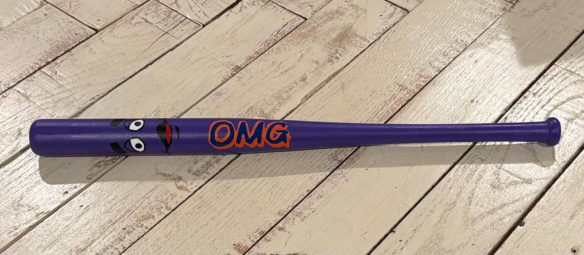 Pencil Mini Wooden Bat, Grimace / OMG Bat, Drip Over Skill Bat, Bomber ...