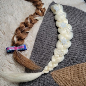 Elsa Snowflake Frozen Braid Hair Extension - Etsy