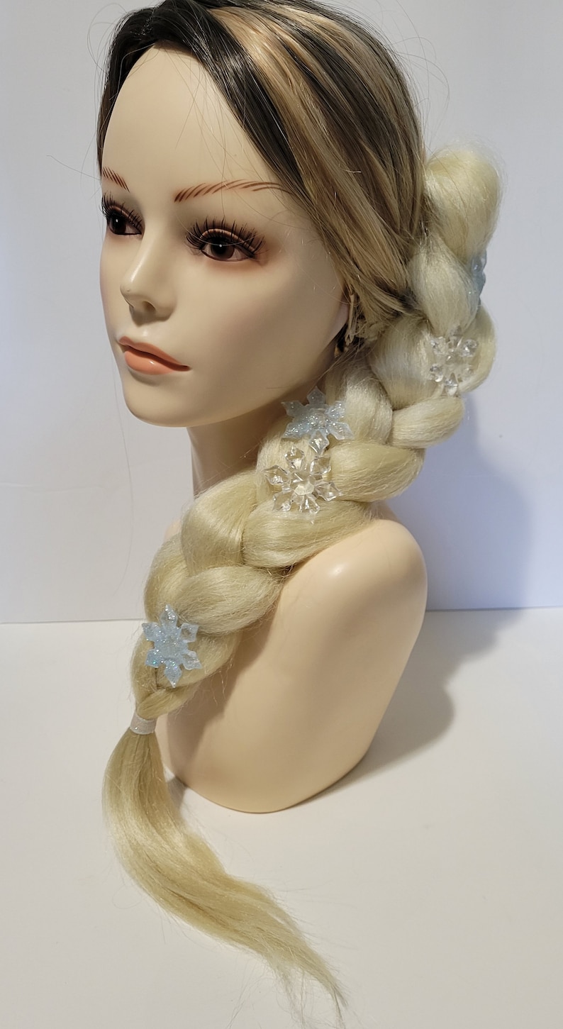 Elsa Snowflake Frozen Braid Hair Extension | Etsy