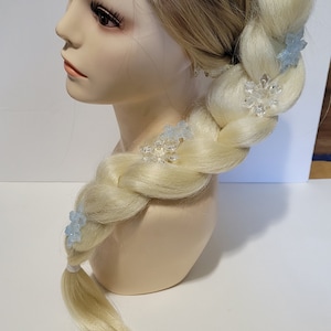 Elsa Snowflake Frozen Braid Hair Extension | Etsy