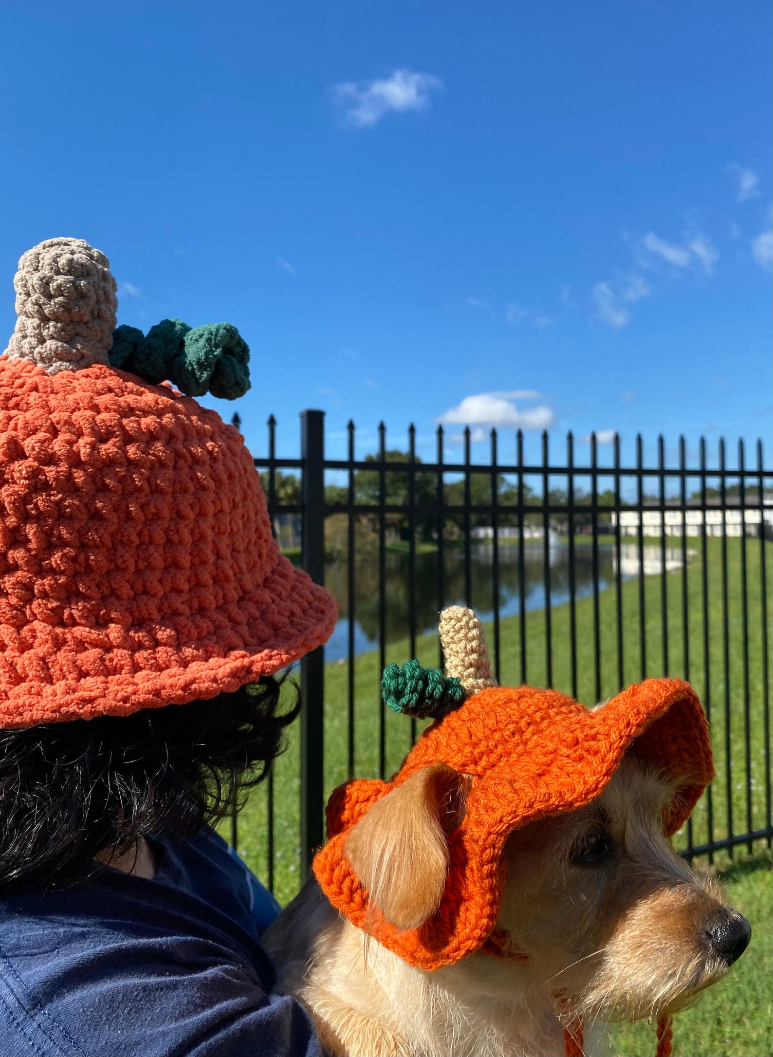 Matching Crochet Human Dog Hats W/ FREE Mini Sketch Portrait of Your ...