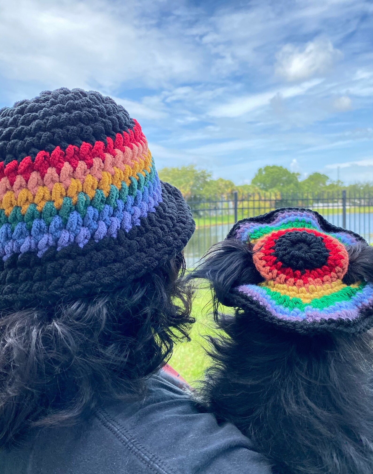 Matching Crochet Human + Dog Hats - W/ FREE Mini Sketch Portrait of ...