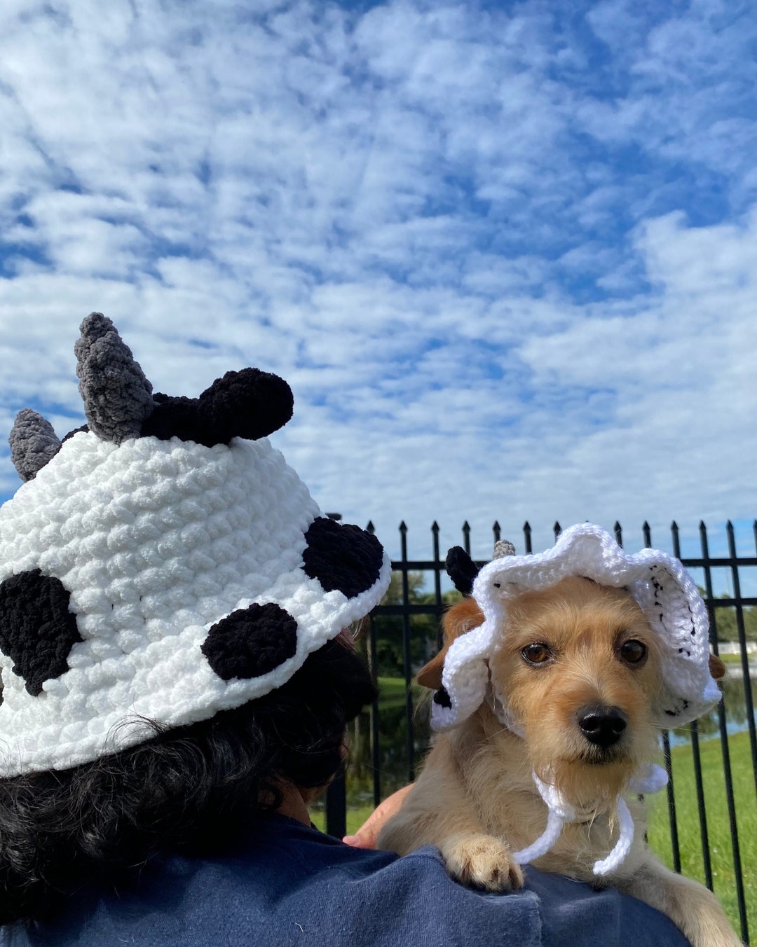 Matching Crochet Human Dog Hats W/ FREE Mini Sketch Portrait of Your ...