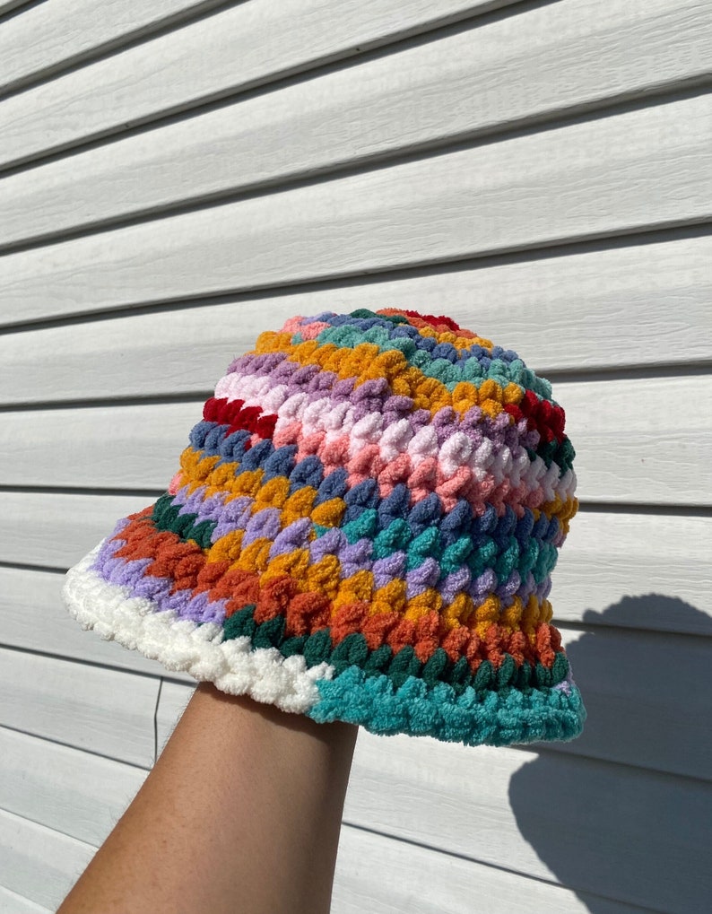 Puffy Crochet Scrap Bucket Hats - Etsy