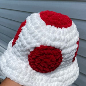Crochet Puffy Toad Mushroom Bucket Hat - Etsy