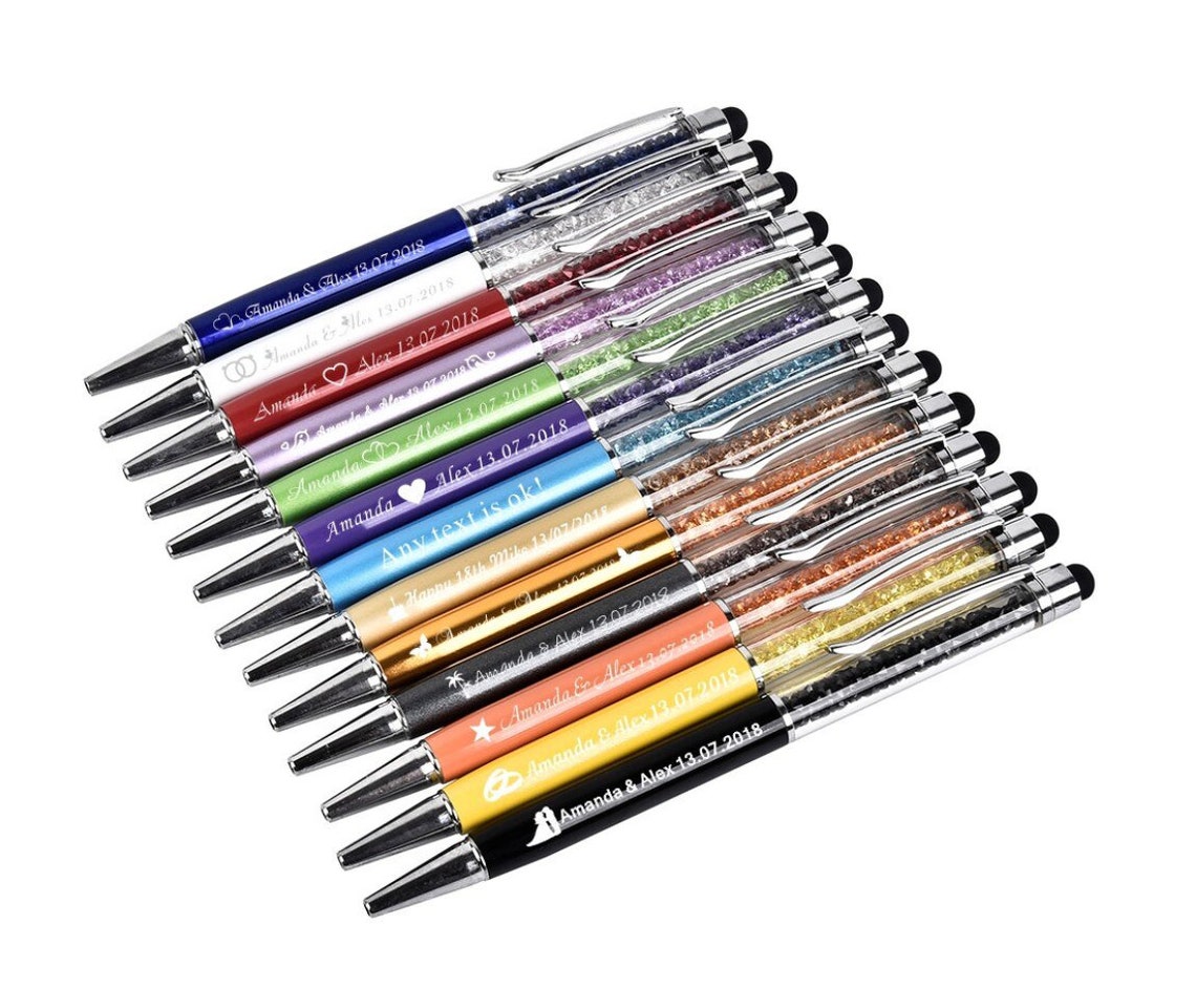 PERSONALIZED Crystal Pens Wedding Favors Business Pens - Etsy