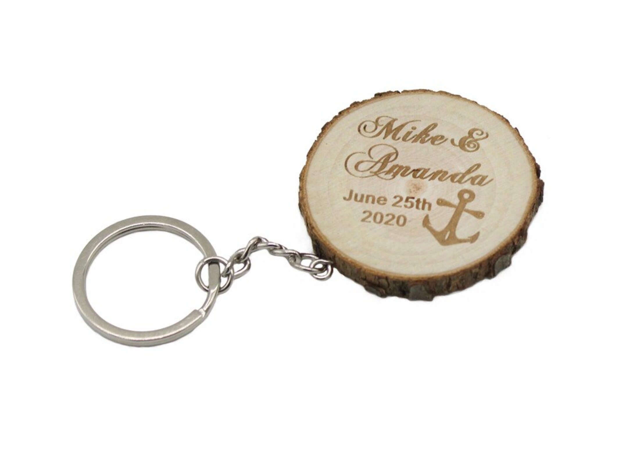 Bulk Personalized Key Rings Wedding Favors Rustic Wedding | Etsy