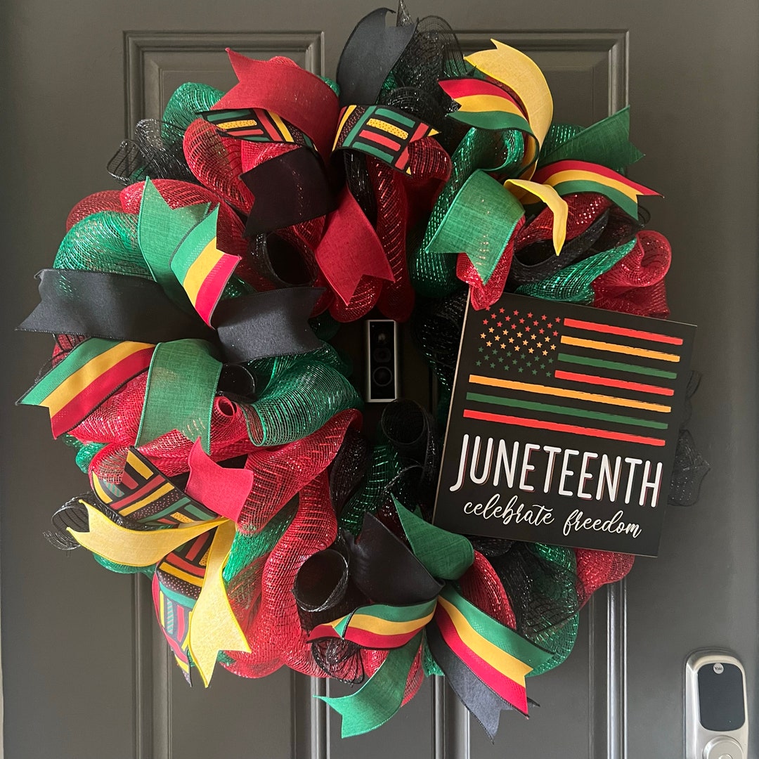 Juneteenth Celebrate Freedom Ribbon Wreath - Etsy
