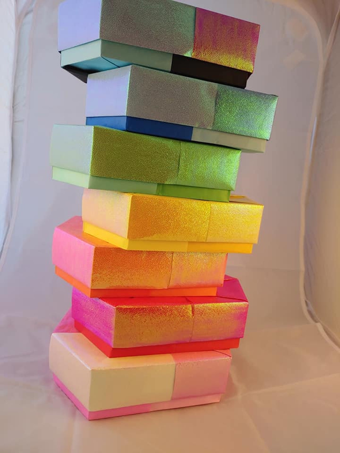Iridescent Hexagon Origami Box, Multiple Sizes, Colors - Etsy