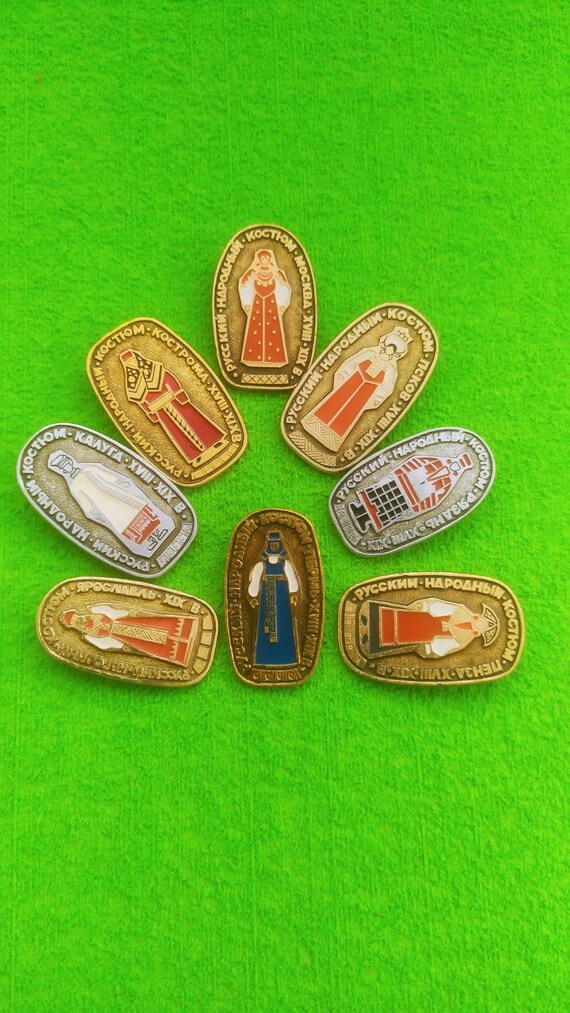 Russian Vintage Badge Set Gem