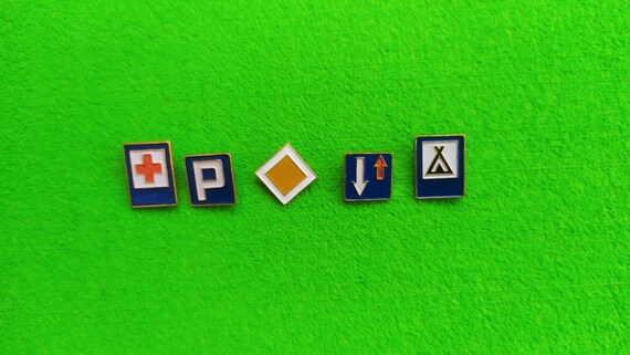 Traffic Signs. Road Signs. Pin. Set of 5 Badges. Traffic - Etsy