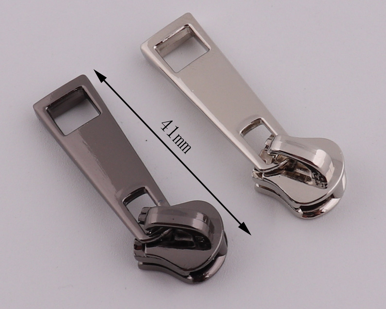 5 Metal Zipper Head Silver/gun Black/light Gold Zipper Pulls | Etsy