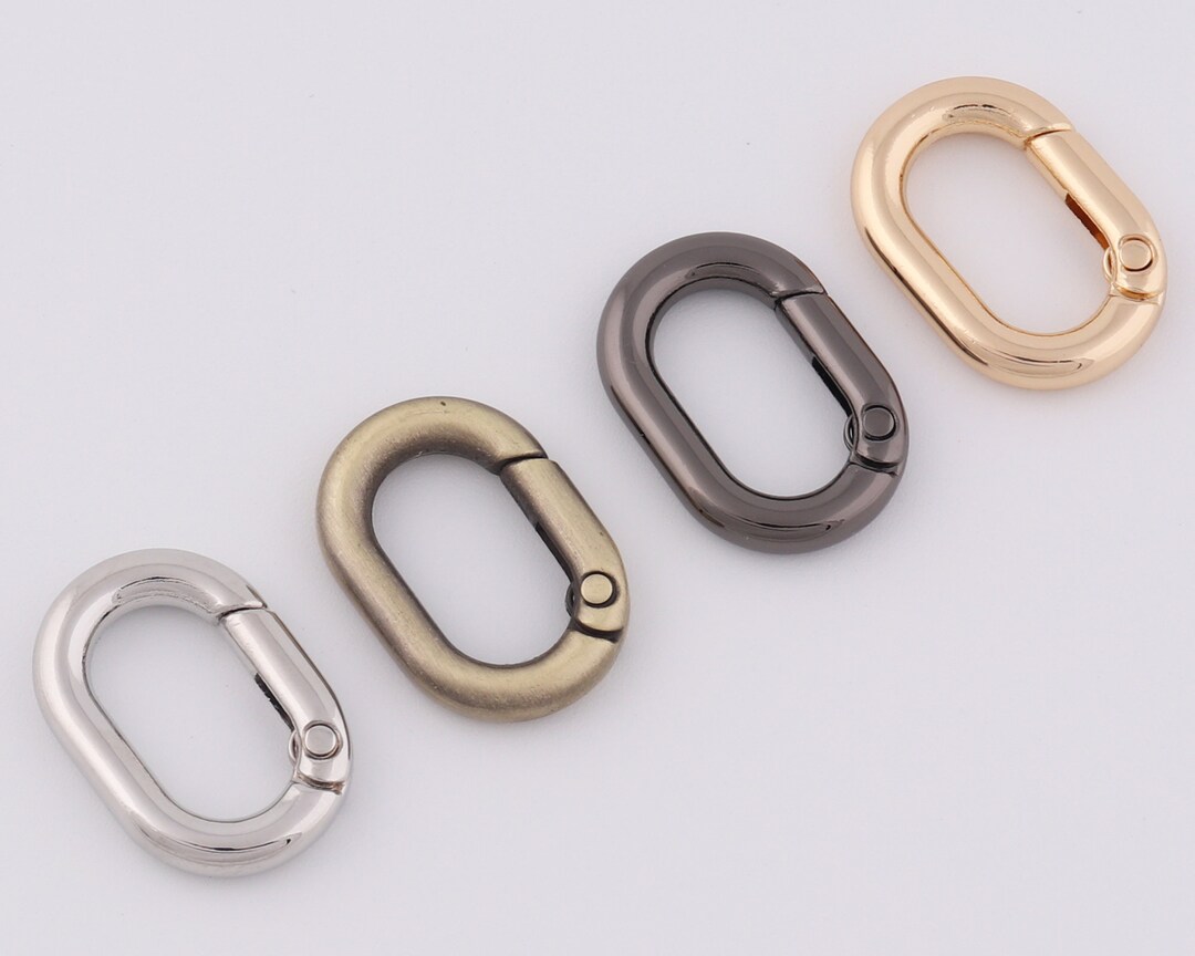 3/4" (19mm Inner) Oval Spring O Ring Metal Clasps Spring Gate Ring ...