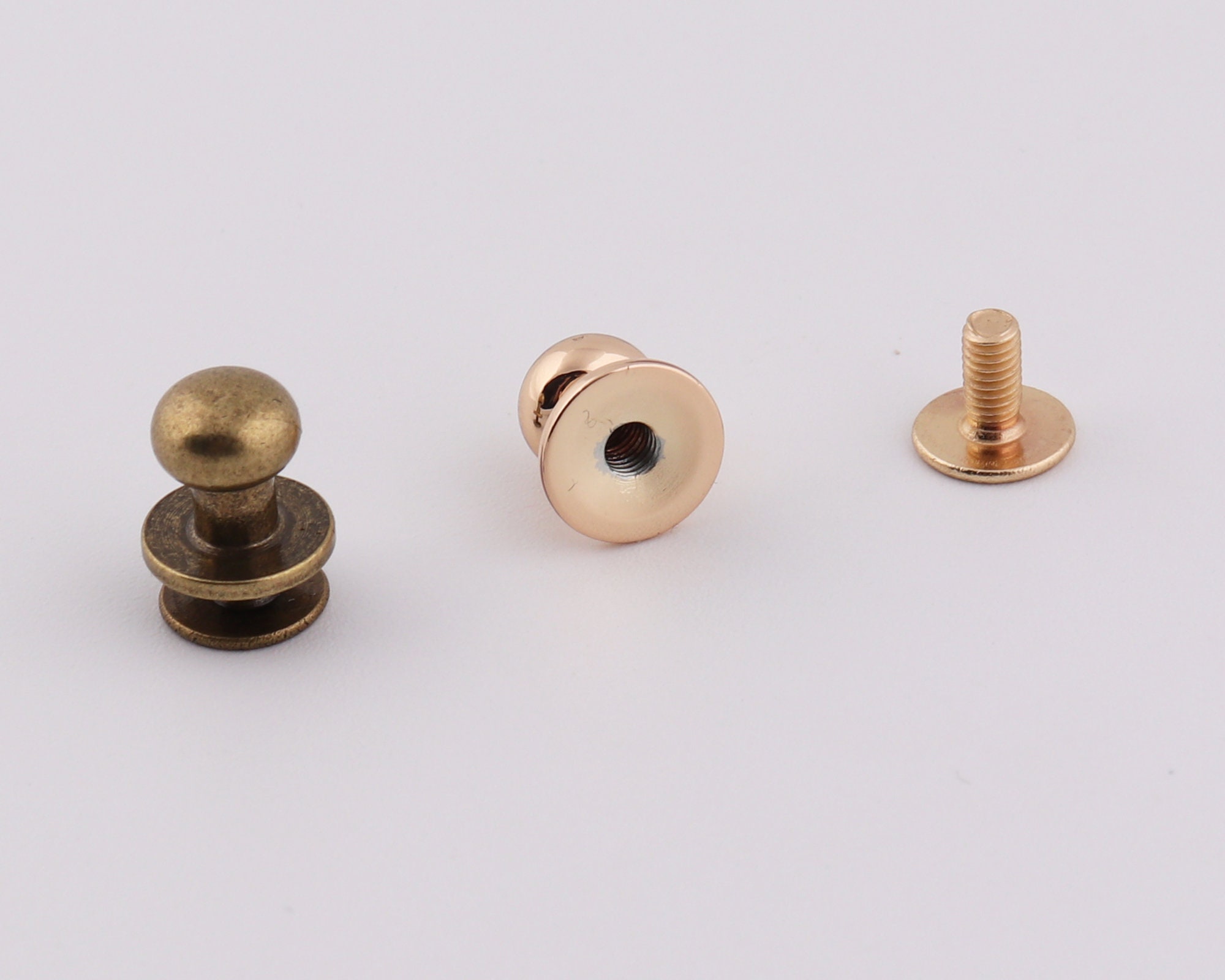 7 Mm Metal Screw Rivets Round Head Screwed Rivets Leather - Etsy