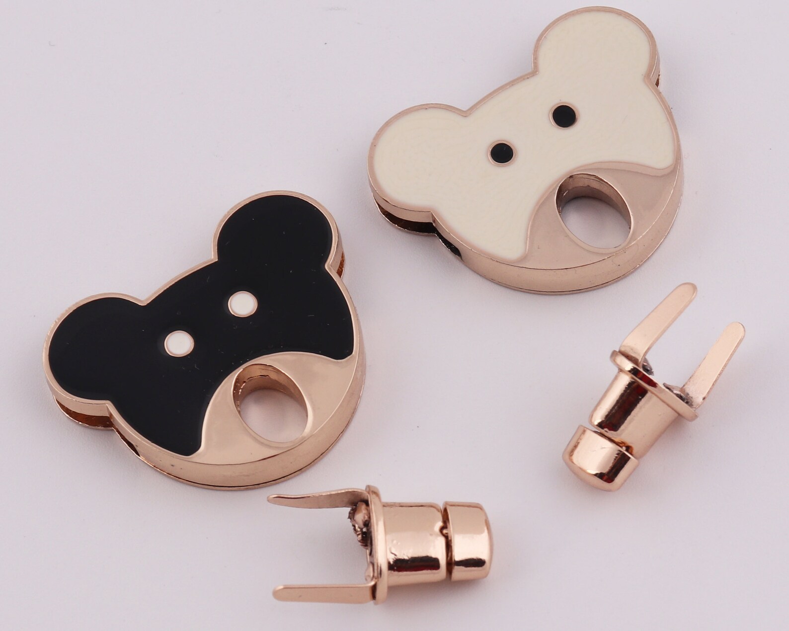 1-2-5 Pcs Bear Metal Lock Bear Shape Purse Lock Turn Lock - Etsy