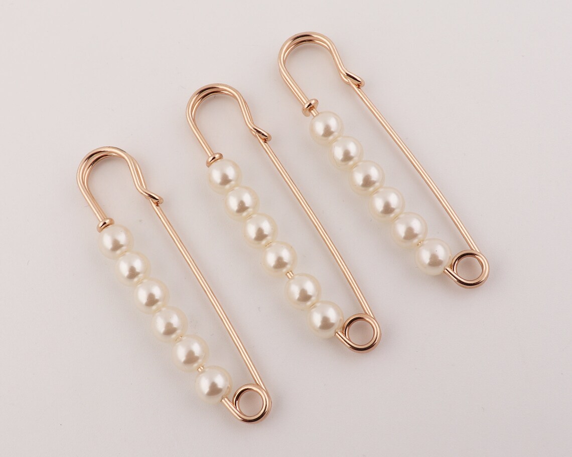 71mm10mm Pearl Safety Pin Pearl Brooch Pinshawl Pinsbig - Etsy