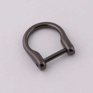 1/2" (14mm Inner) Metal D Ring Screw D Rings U Shape Ring Bag Clasp ...