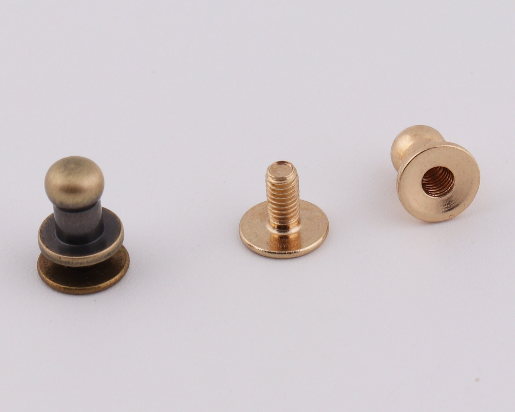 5 Mm Metal Screw Rivets Round Head Screwed Rivets Leather | Etsy