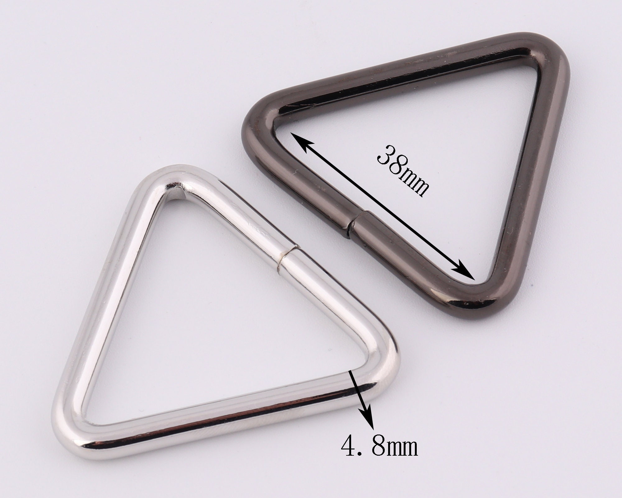 1.5" (38mm Inner) Metal Triangle Ring, Bag Strap Buckle Purse Ring ...