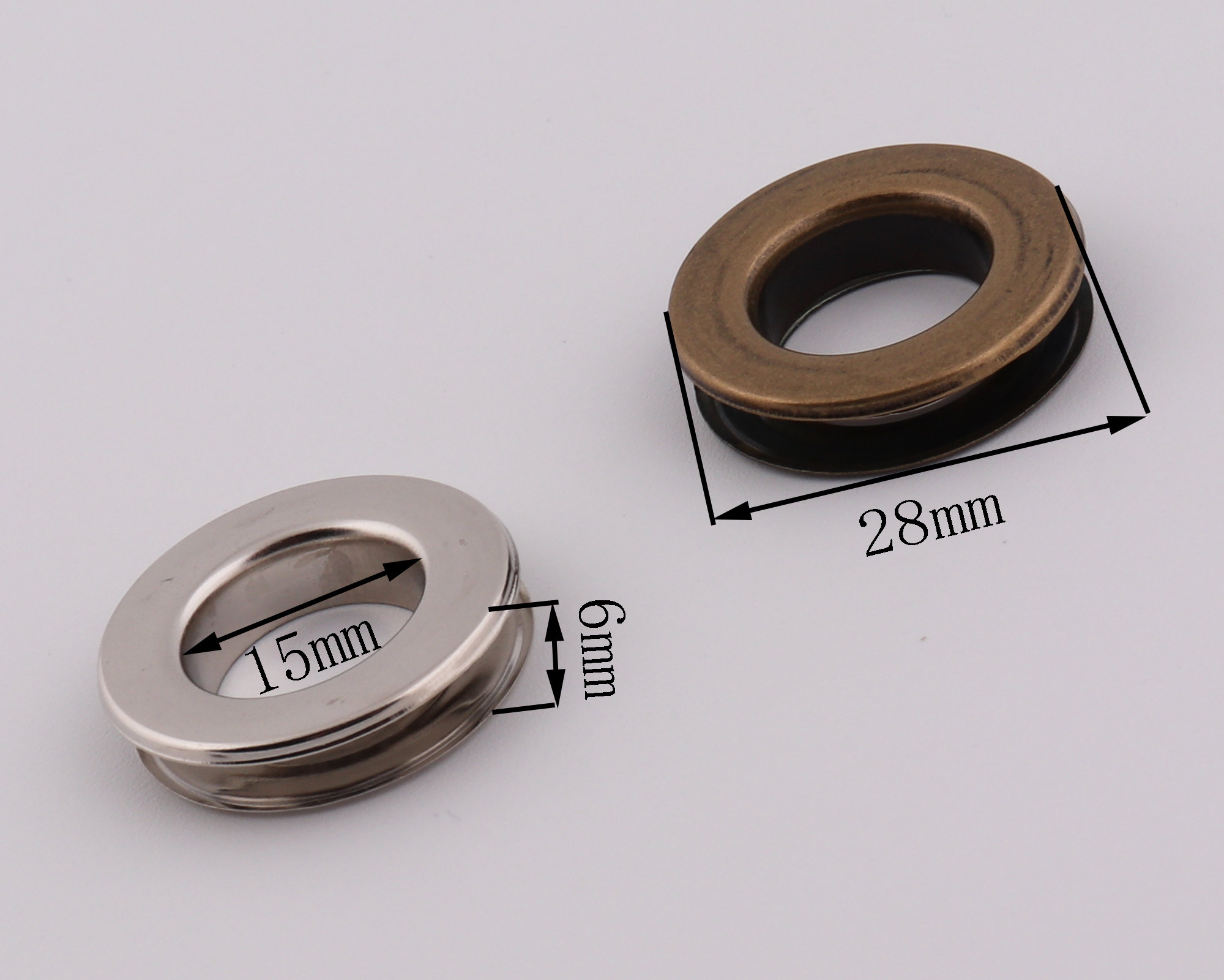 15mm Metal Eyelets Round Grommet Metal Grommets for Leather Craft 20 ...