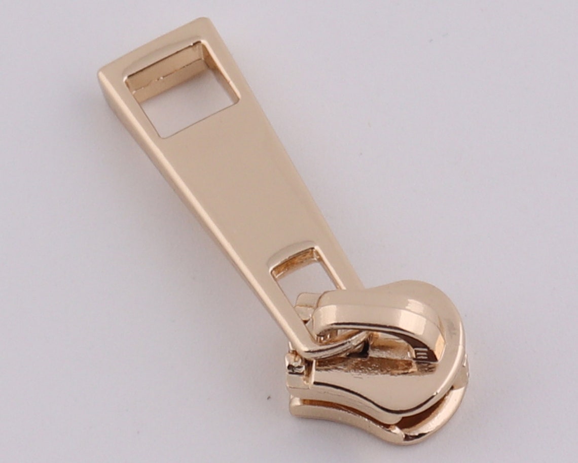 5 Metal Zipper Head Silver/gun Black/light Gold Zipper Pulls | Etsy