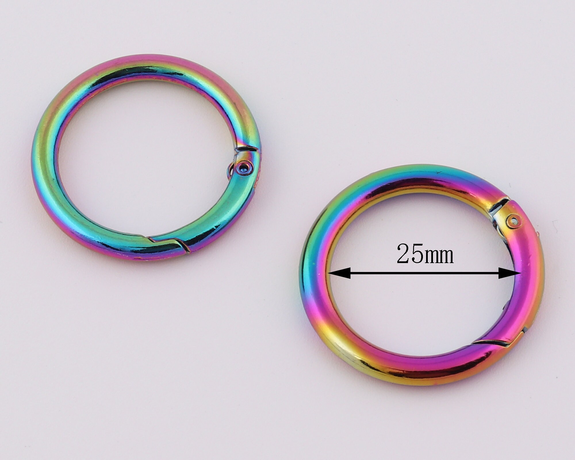 1 25mm Inner colorful spring o ring clasps spring gate | Etsy