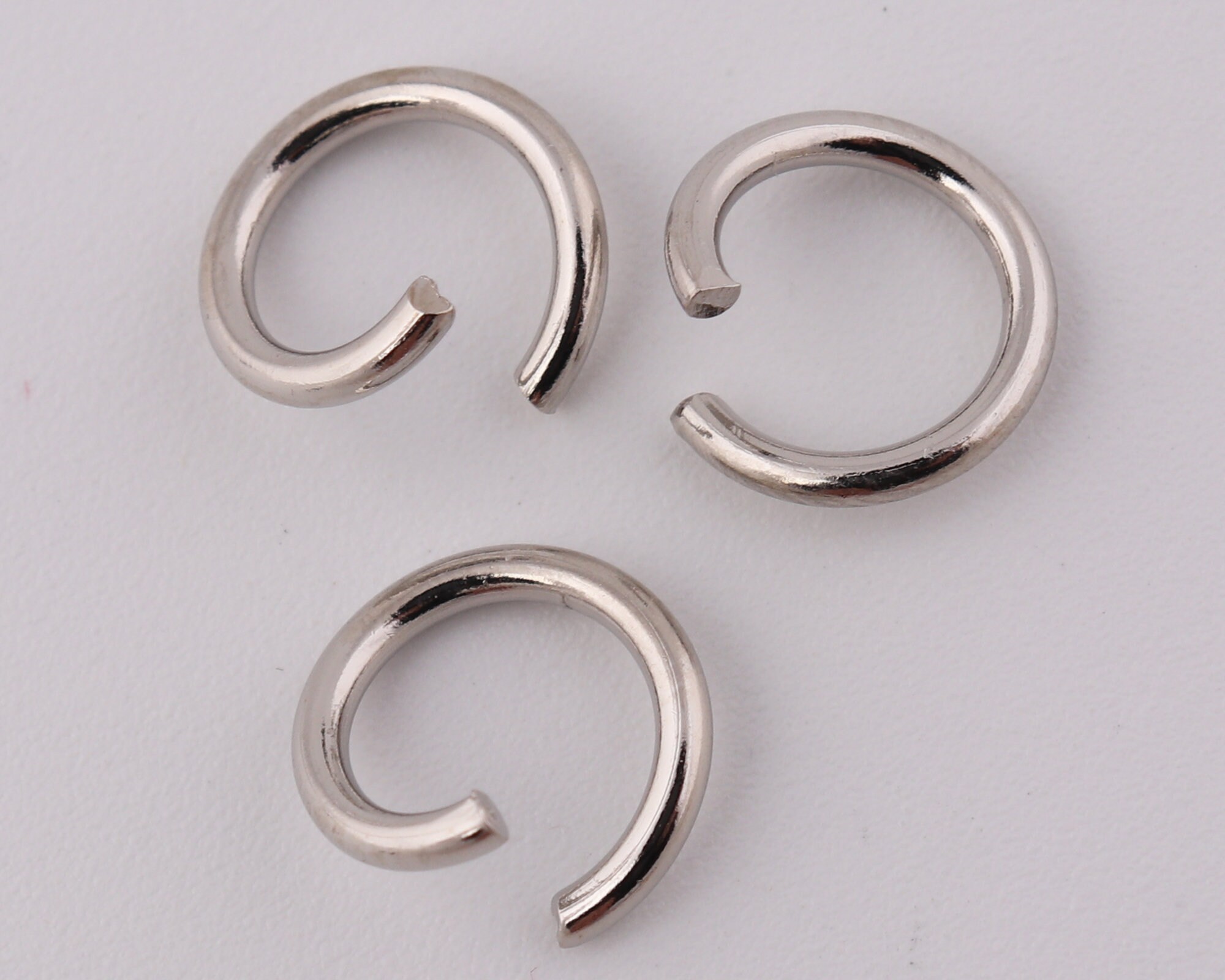 50-100 Pcs 8mm Innerplated Open Jump Rings Metal O Ring | Etsy