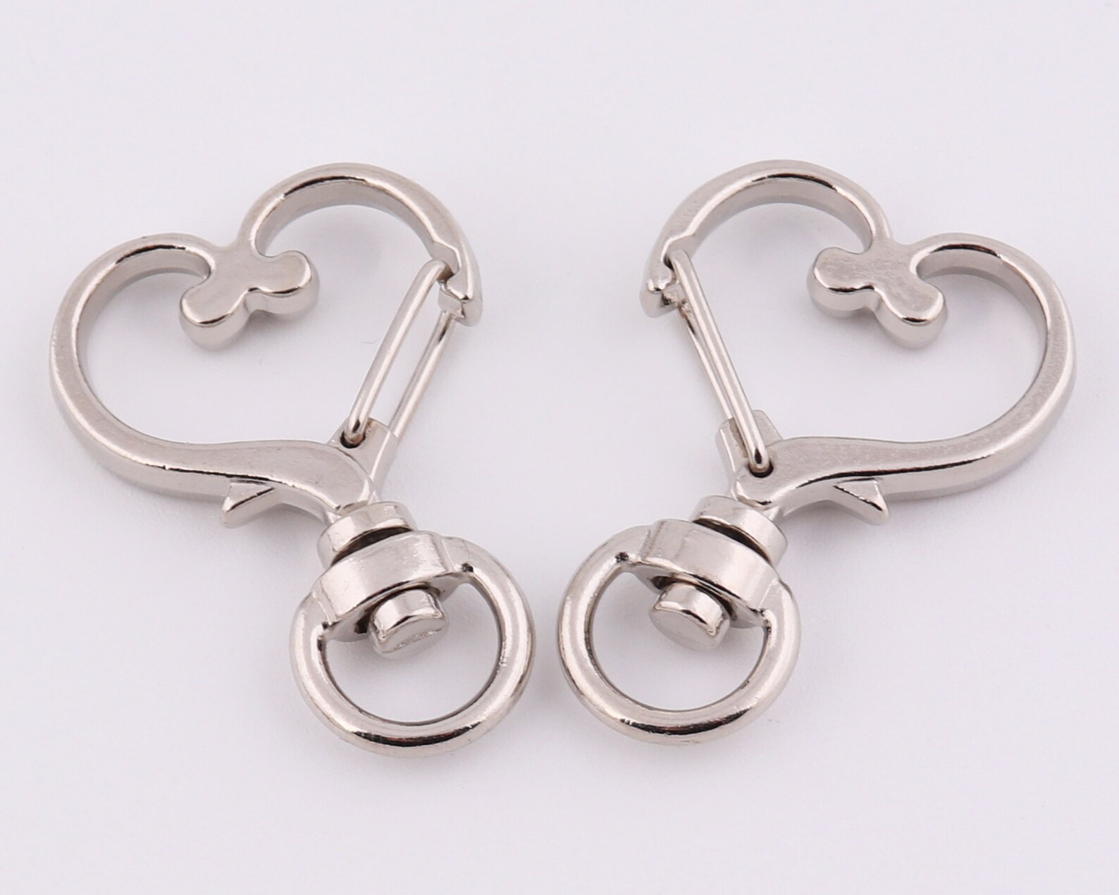 5-10-20 Pcs Heart Shaped Swivel Snap Hook Key Chain Swivel - Etsy