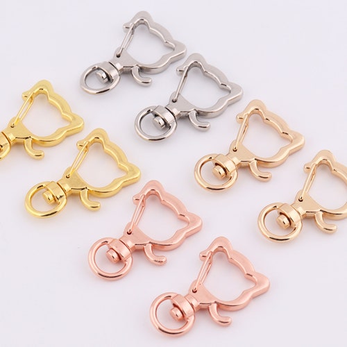 5-10-20 Pcs Heart Shaped Swivel Snap Hook Key Chain Swivel - Etsy