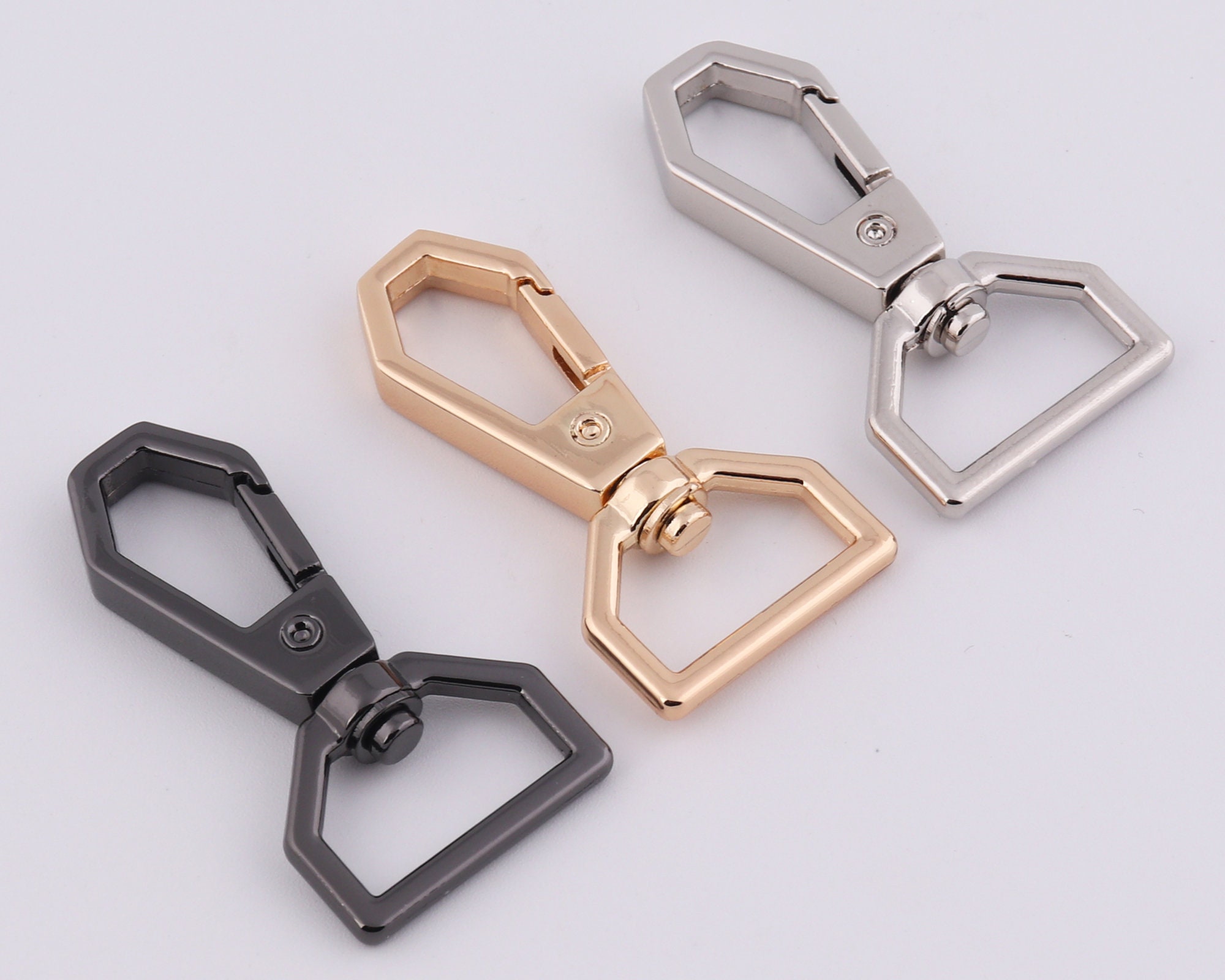 3/4" (19mm Inner) Swivel Clasp Swivel Hook Push Gate Snap Hook Purse ...