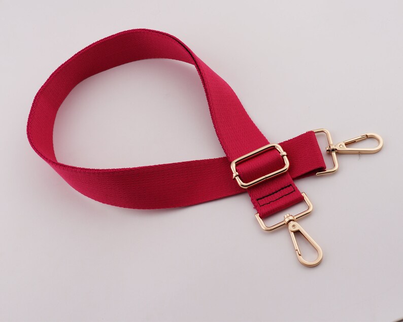 1.5" (38mm) Width 82cm-148cm Rose Red Adjustable Crossbody Strap ...
