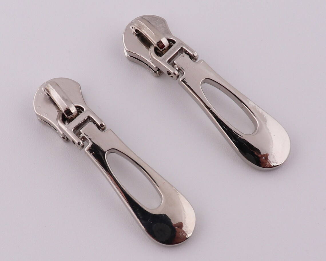 5# Metal Zipper Head Silver/gun Black/light Gold Zipper Pulls for Bag ...