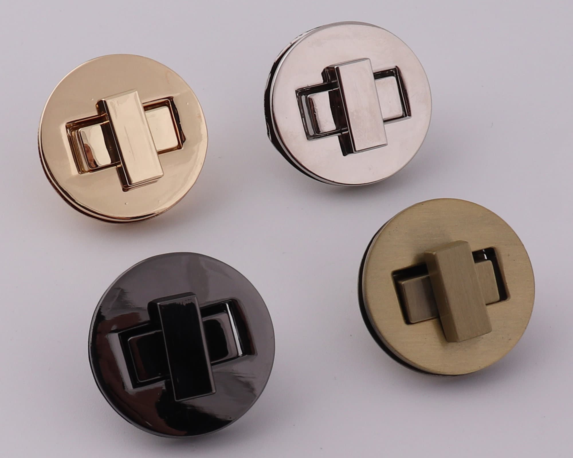 1-2-5 pcs circle bag lock purse twist lock metal lock turn | Etsy