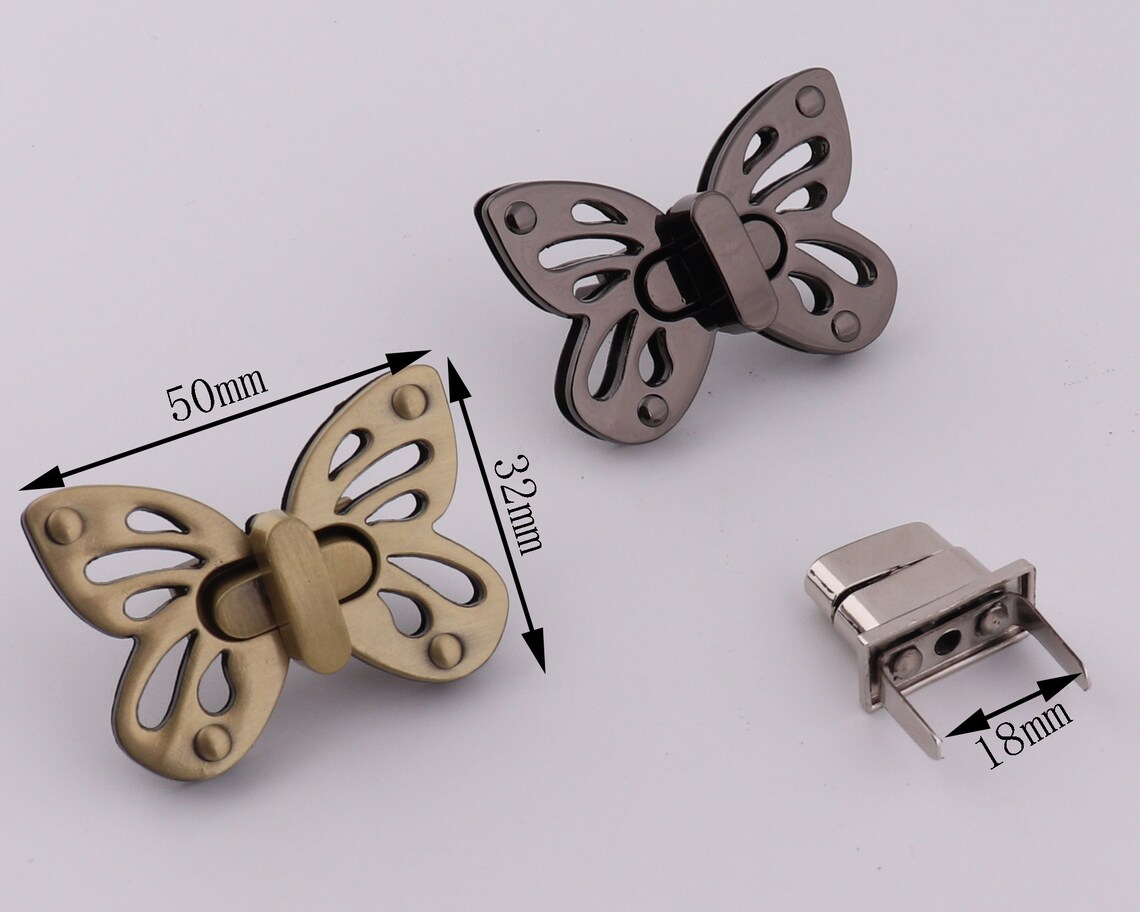 1-2-5 Pcs Butterfly Bag Lock Purse Twist Lock Metal Lock Turn | Etsy