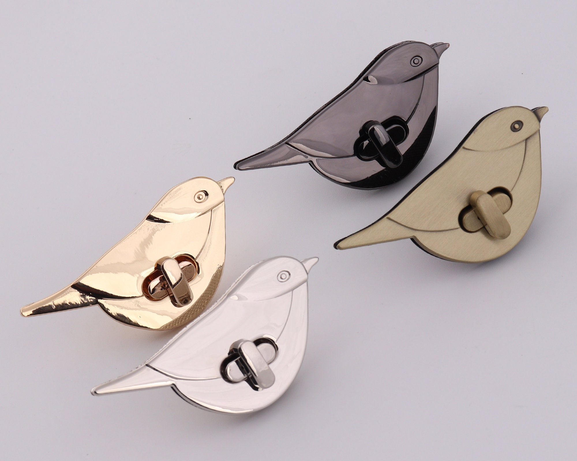 1-2-5 Pcs Bird Bag Lock Purse Twist Lock Metal Lock Turn Lock - Etsy