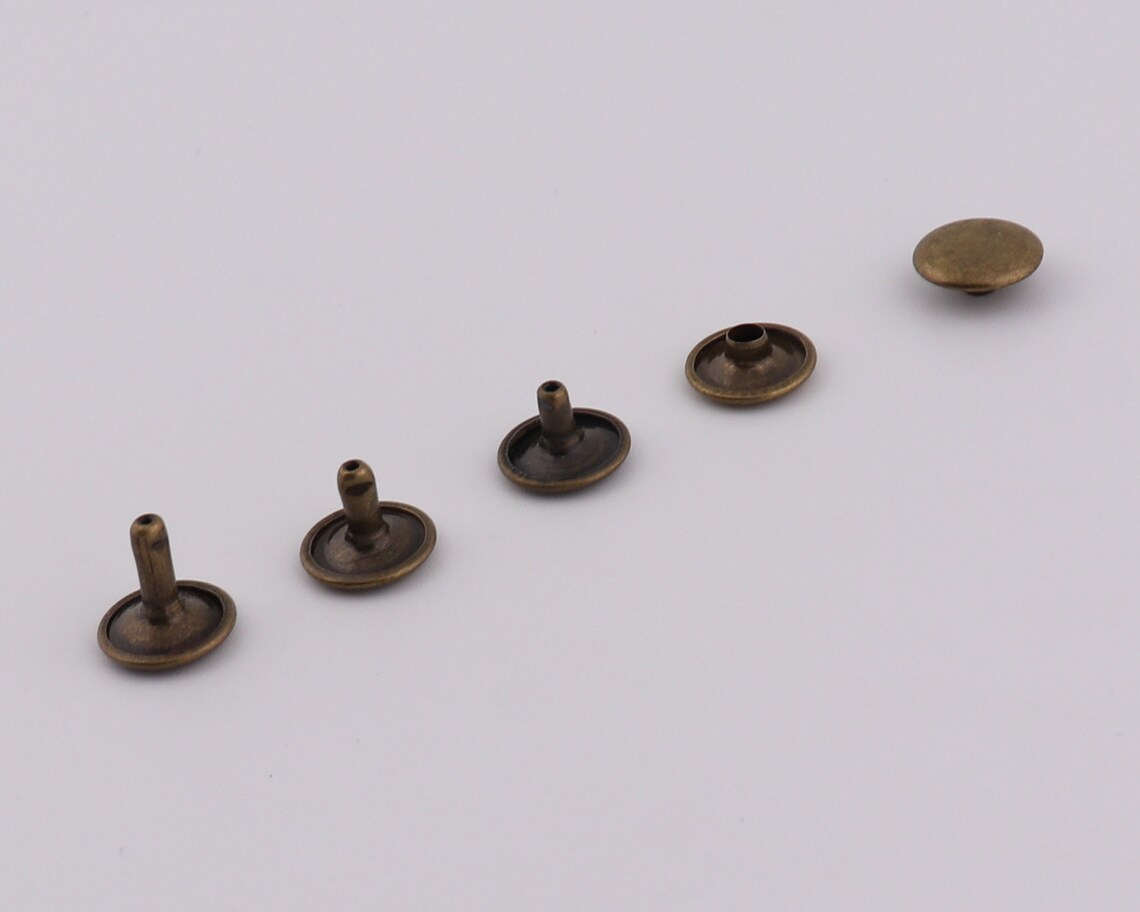 128mm 1210mm 1212mm Metal Rivets Double Cap Round Rivets - Etsy