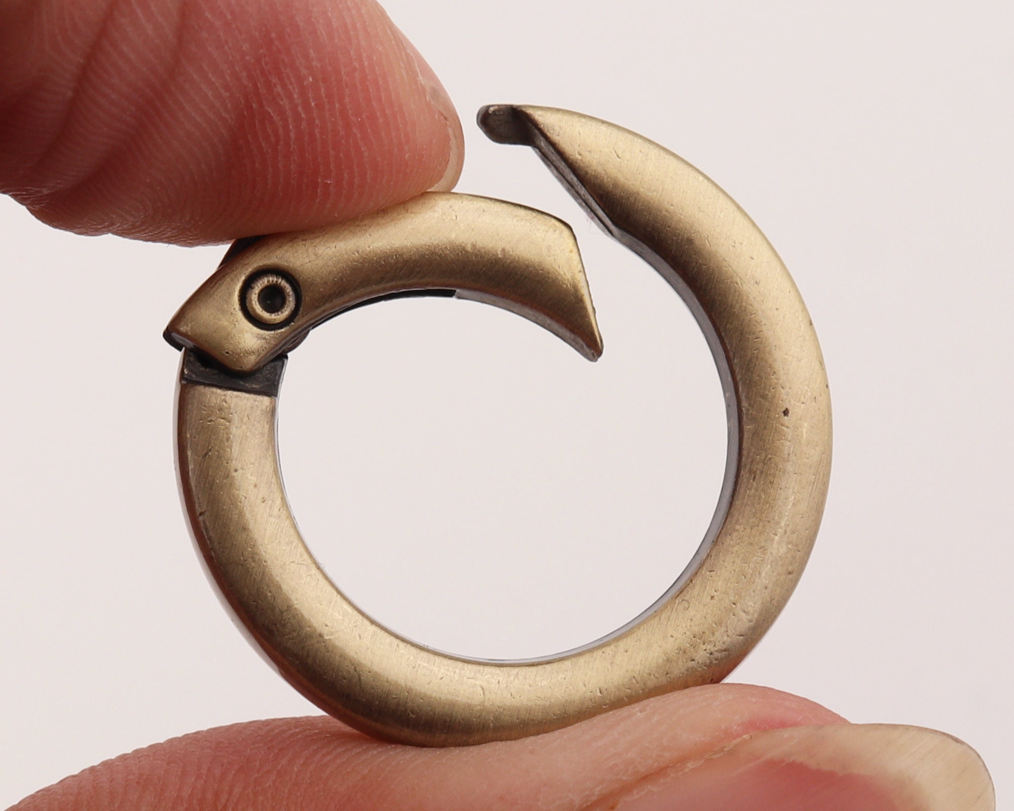 3/4" (19mm Inner) Metal Spring O Ring Clasps Spring Gate Ring Spring O ...